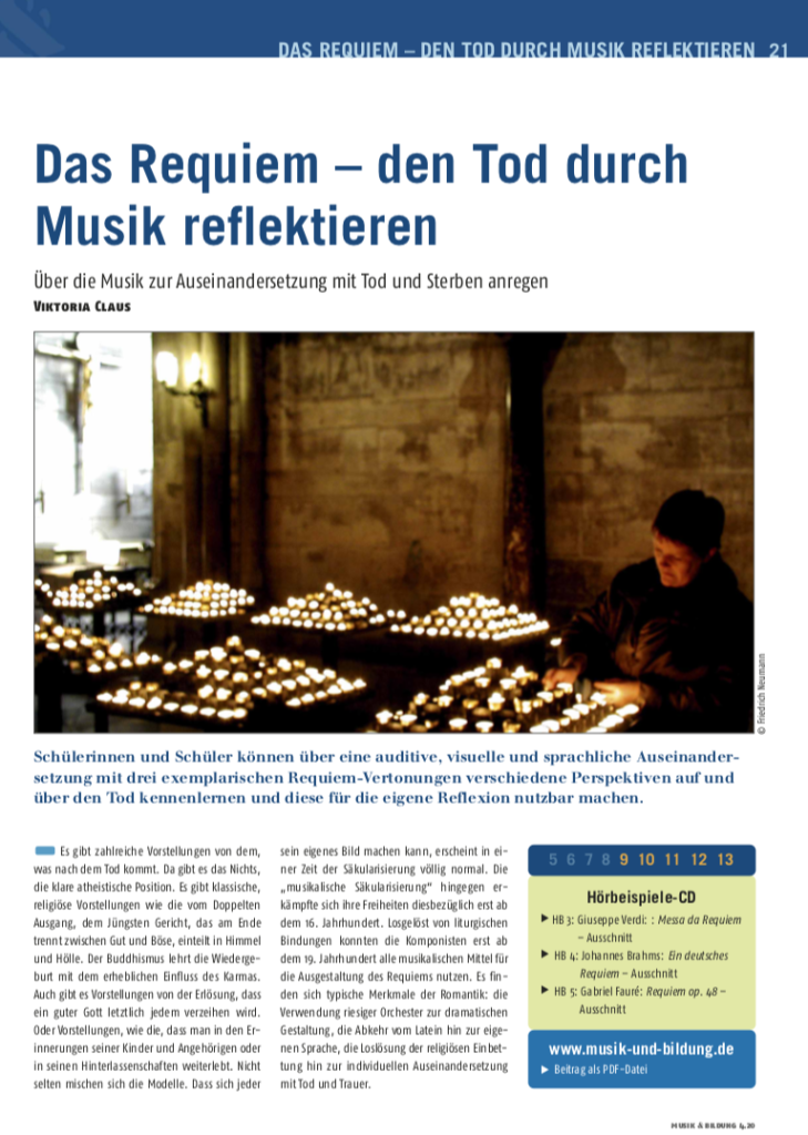 Heft 4.20 Thema: Musik & Leid Archive - Studio Neumann - Musik & Bildung