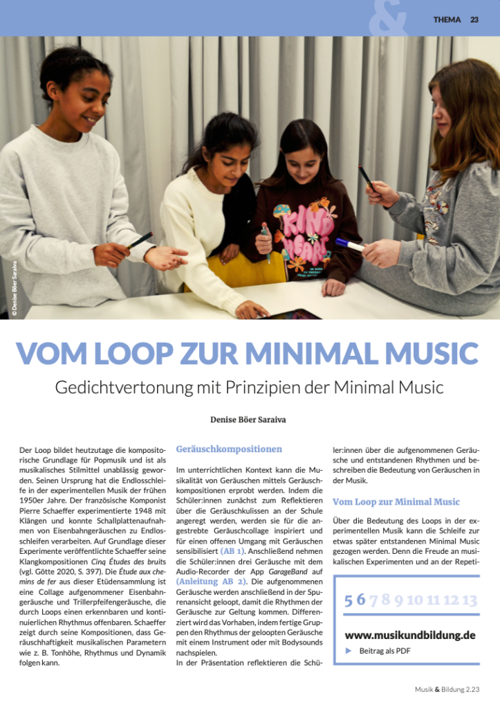 Vom Loop zur Minimal Music – Studio Neumann – Musik & Bildung